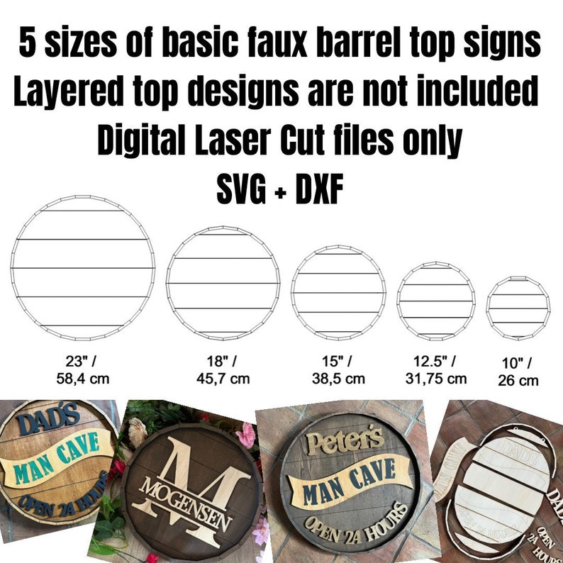 Basic Faux Barrel Tops 23 18 15 - Etsy