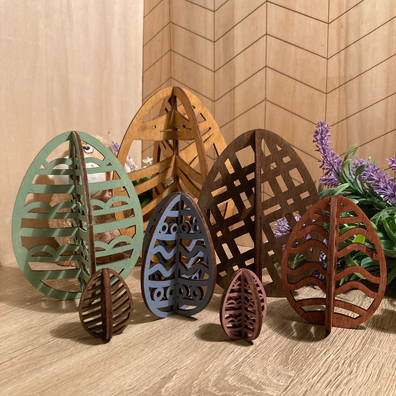 3D Standing Easter Eggs Bundle, Shelf Sitters, Home Decor - 4 Sizes, 6 ...