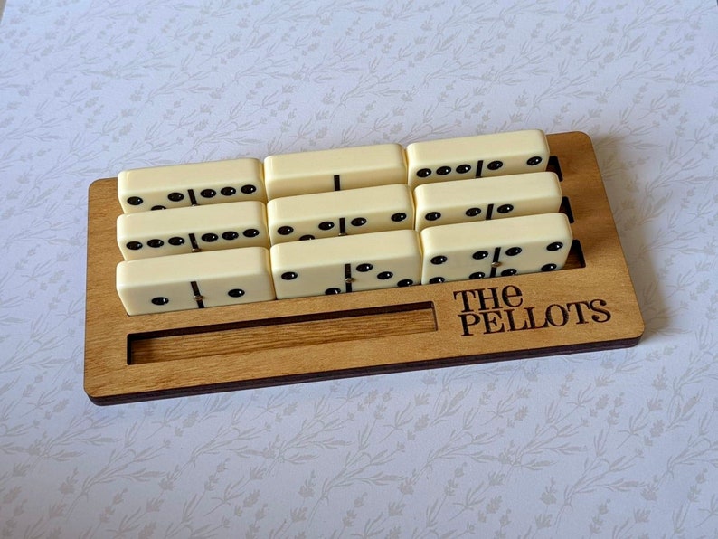 Mexican Train Dominoes Game and Domino Holder Glowforge Ready - Etsy