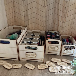 Basic Shiplap Stacking Boxes Crates for Storage & Organization 4 Sizes ...