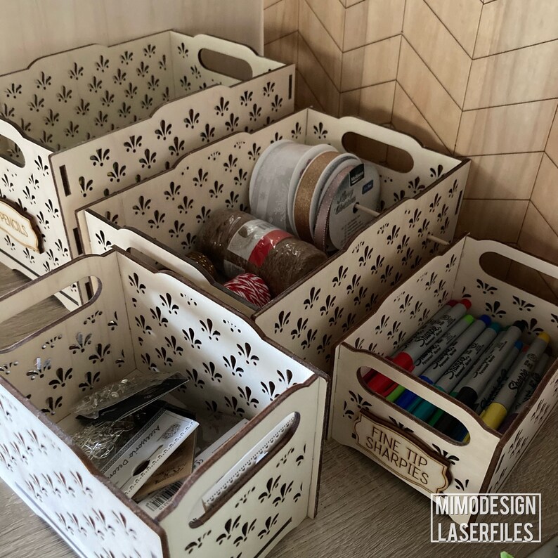 Stacking Pattern Basic Boxes Crates Baskets for - Etsy