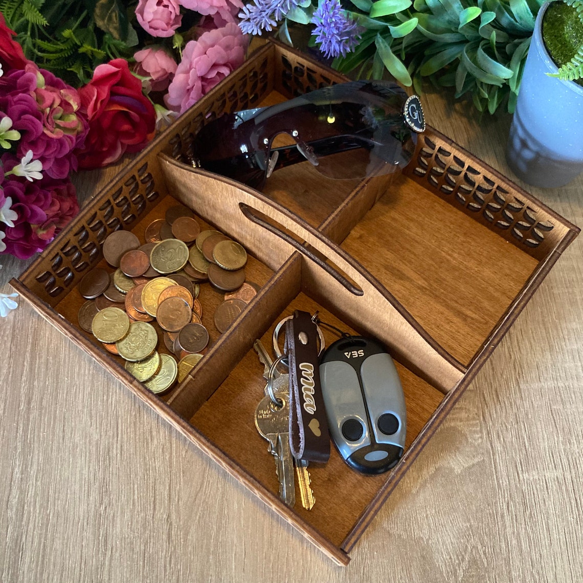 Divided Decorative Trays With Beautiful Laser Cut Pattern for - Etsy