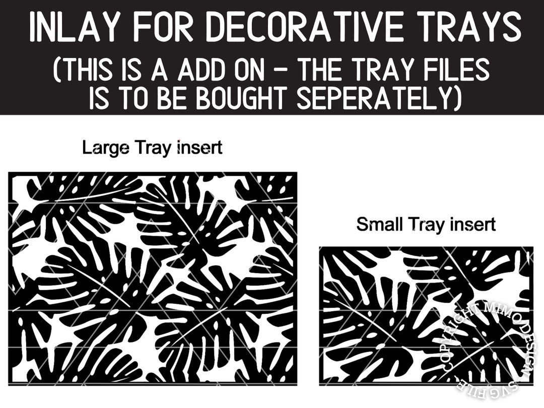 Inlay (ADD ON) for Decorative Home Decor Trays With Interchangable ...