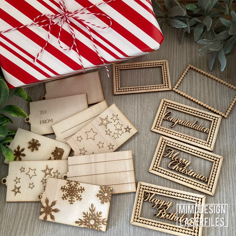 Beaded Frame Tags for Christmas Birthday Celebrations - Etsy