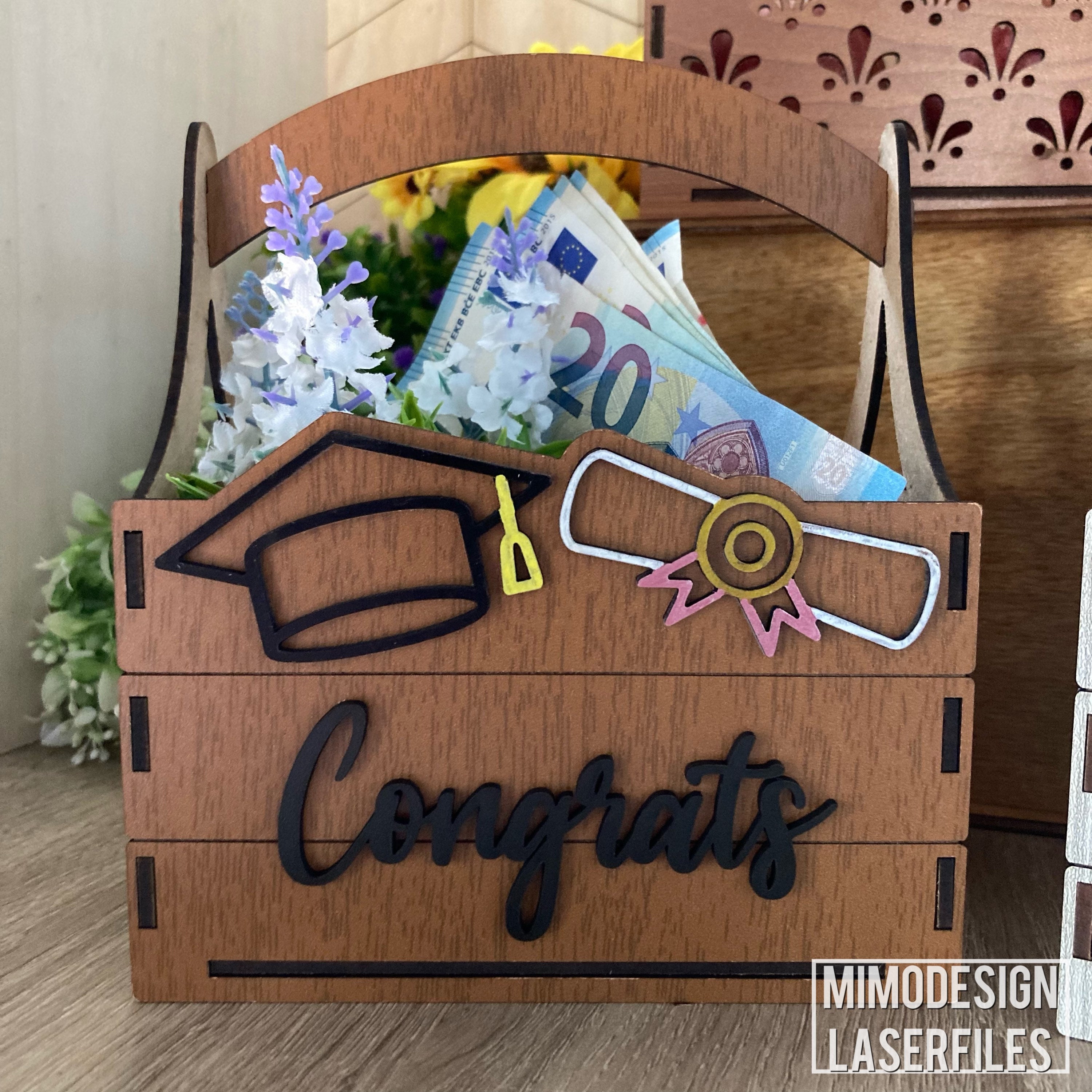 Mini Graduation and Patterned Gift Basket Crates for | Etsy