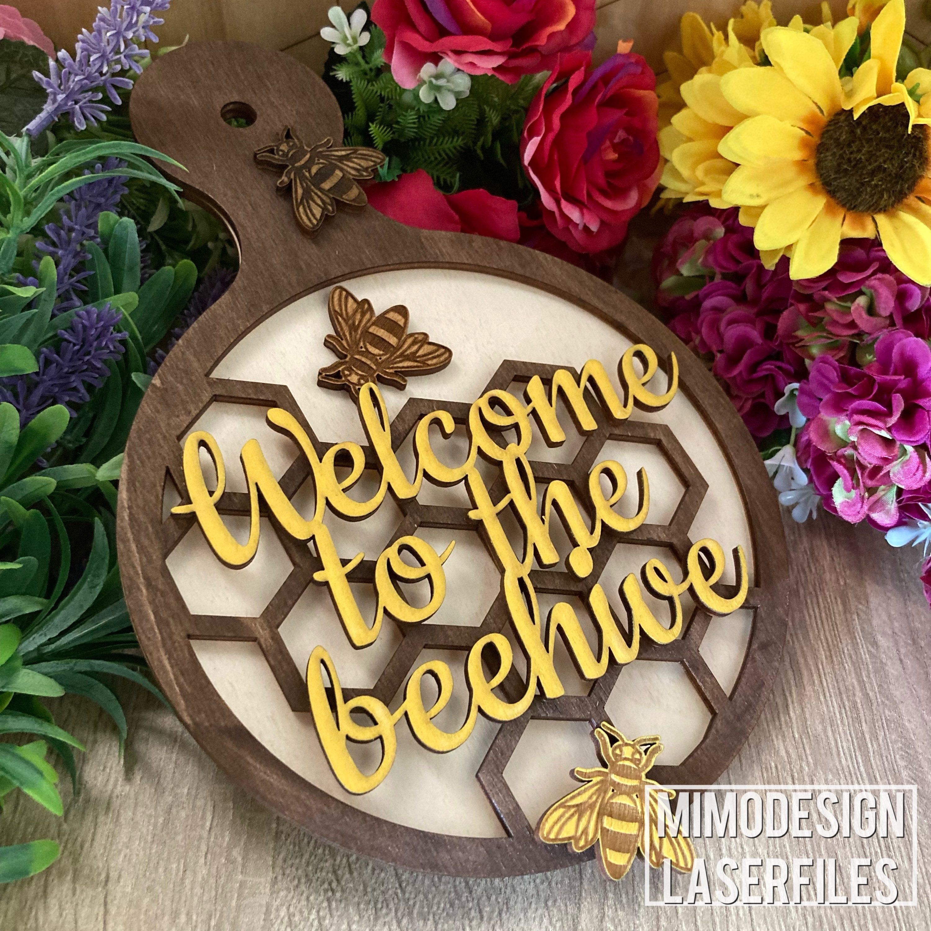 Honeycomb Bee Trivets Cutting Board Hangers Signs Bundle of - Etsy