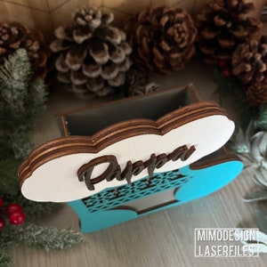 Christmas Stocking Box With Snowflakes for Candy, Gifts, Fillings ...