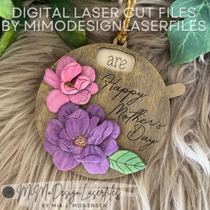 Mother's Day Affirmation Tag/ornament or Magnet Spinner With 3D Layered ...