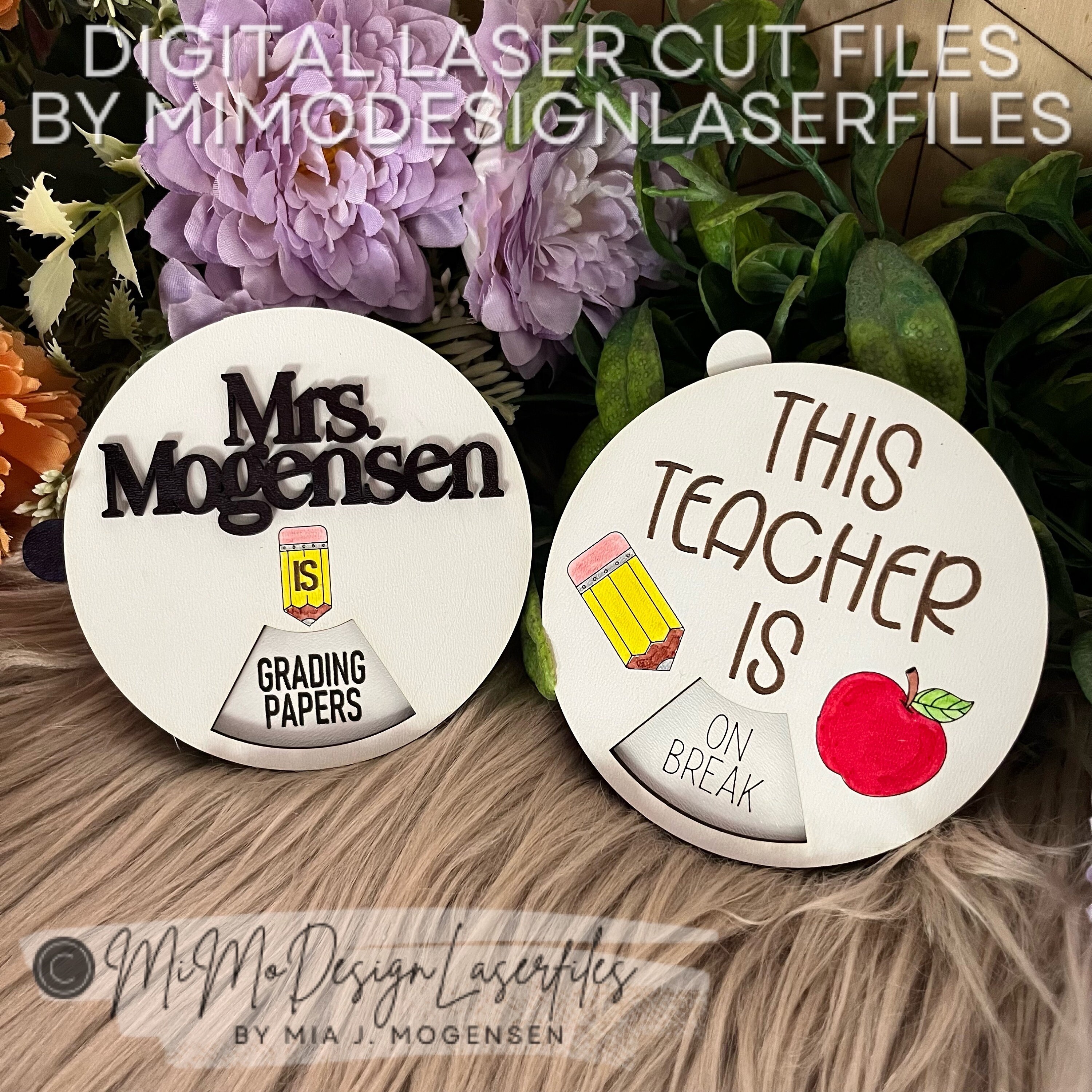 Rotating & Spinning Teachers Sign With 6 Status Messages for the Door ...