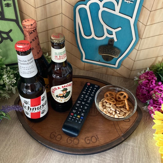 Game Night Sports Beer and Snack Tray Football Shaped Design - Etsy