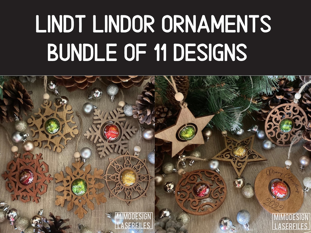BUNDLE of Lindt’s Lindor Christmas Chocolate Candy Christmas Ornaments ...