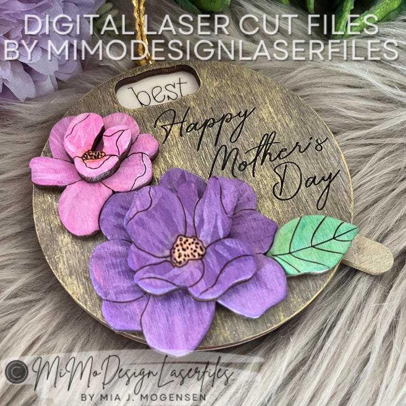 Mother's Day Affirmation Tag/ornament or Magnet Spinner With 3D Layered ...