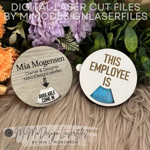 Rotating & Spinning Office Sign With 6 Status Messages for the Door or ...