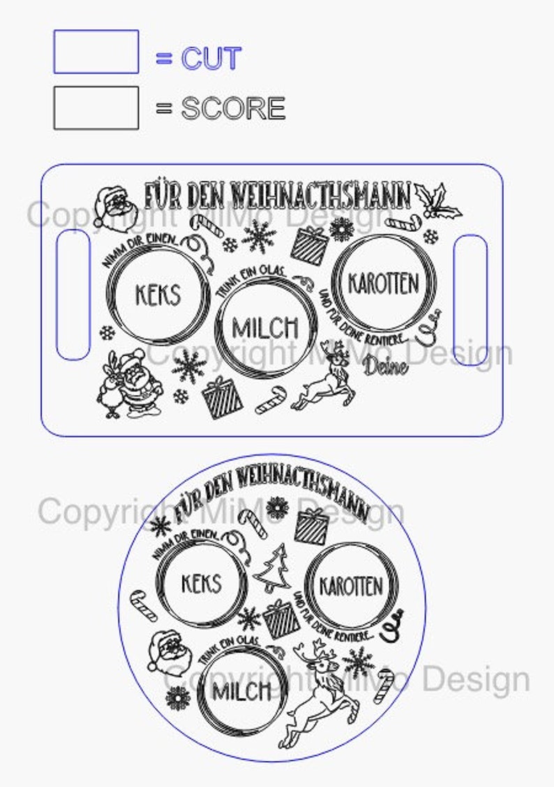 GERMAN Santa Trays - Deutsche Weihnachtsmann Brett *SVG File Only* - Etsy