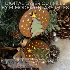 Fairy Light Christmas Ornament With Layered Tree & Battery Change Door. Easy Tutorial for Resin ...