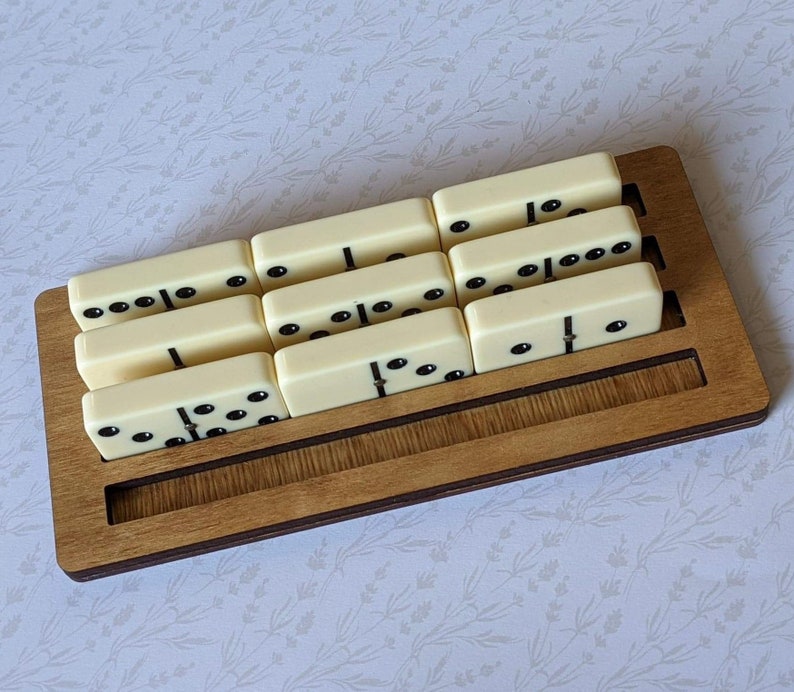 Mexican Train Dominoes Game and Domino Holder Glowforge Ready - Etsy