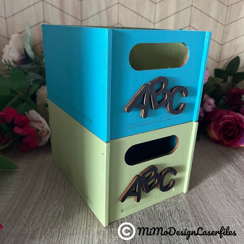 Mini Box / Crate for Small Kids Books, Gifts, Decor, Storage Etc With ...