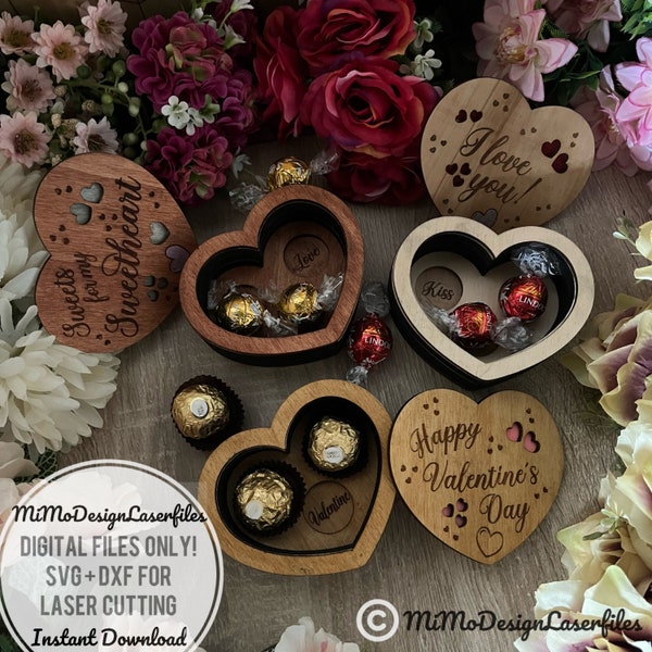 Laser Cut Files Chocolate Box - Etsy