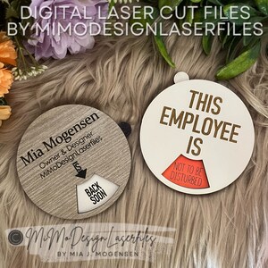Rotating Office Sign SVG | 6 Status Spinner Door Sign | Personalized ...
