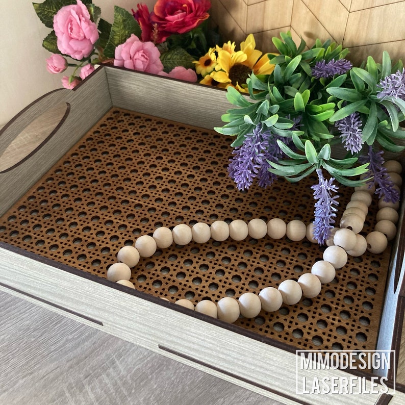 Rattan Inlay (ADD ON) for Decorative Home Decor Trays With ...