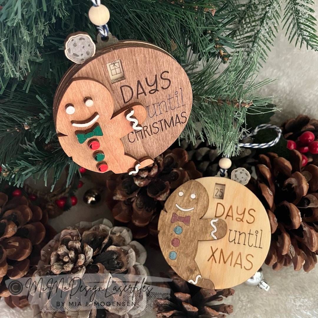 Gingerbread Man / Boy Countdown to Christmas Sliding Ornament - Cookie ...