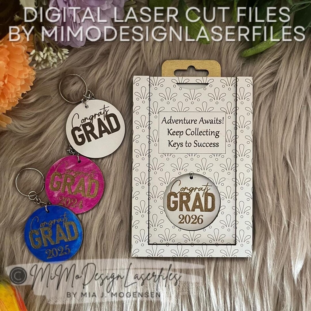 Graduation Keychain Box Holder, for Engraved Wood Acrylic Keychains ...