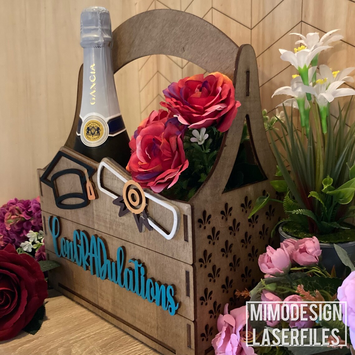 Graduation School Gift Basket Crate for Personalization and - Etsy