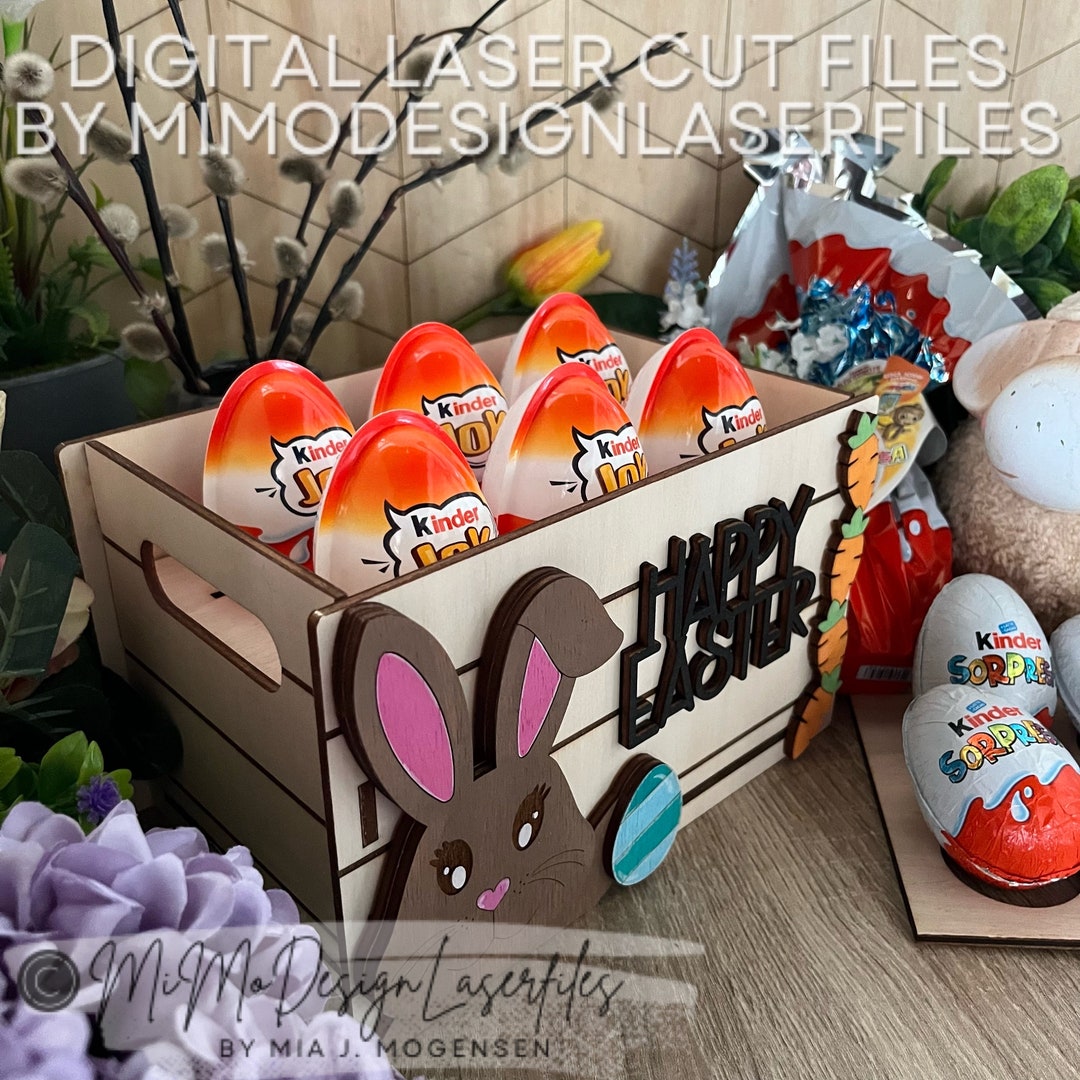 3D Easter Bunny 3in1 Box Crate for Gifts, Kinder Joy / Regular ...