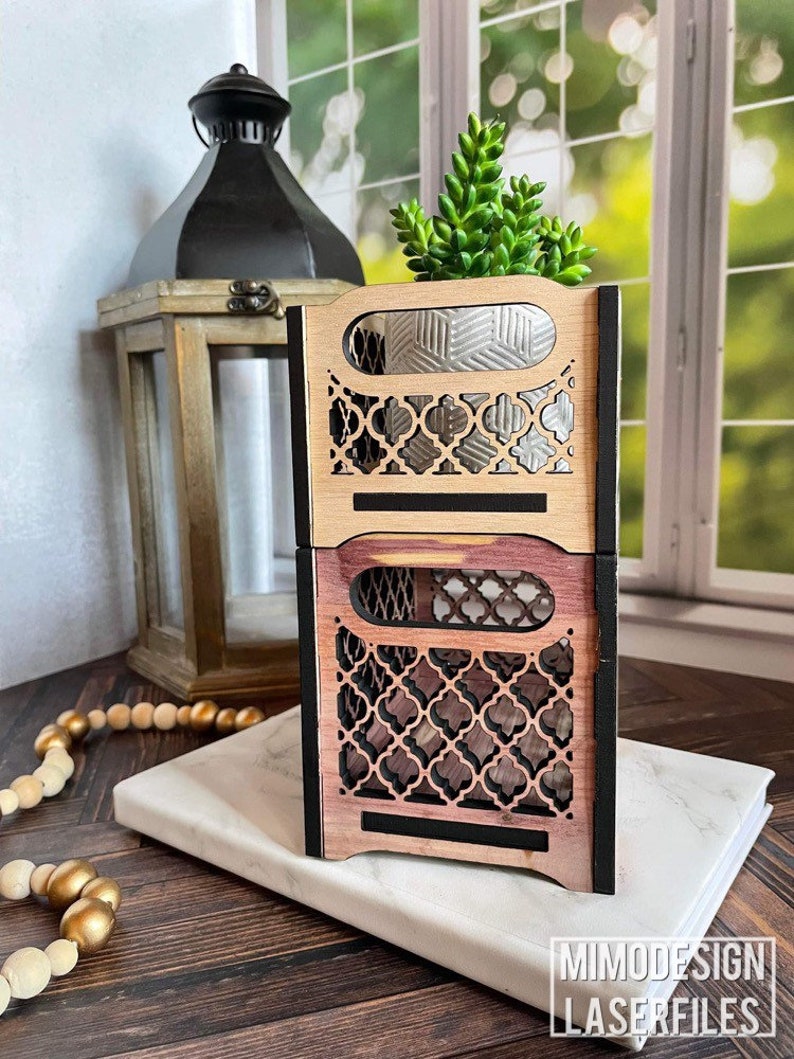 Stacking Arabesque Pattern Boxes Crates, Baskets for Personalization ...