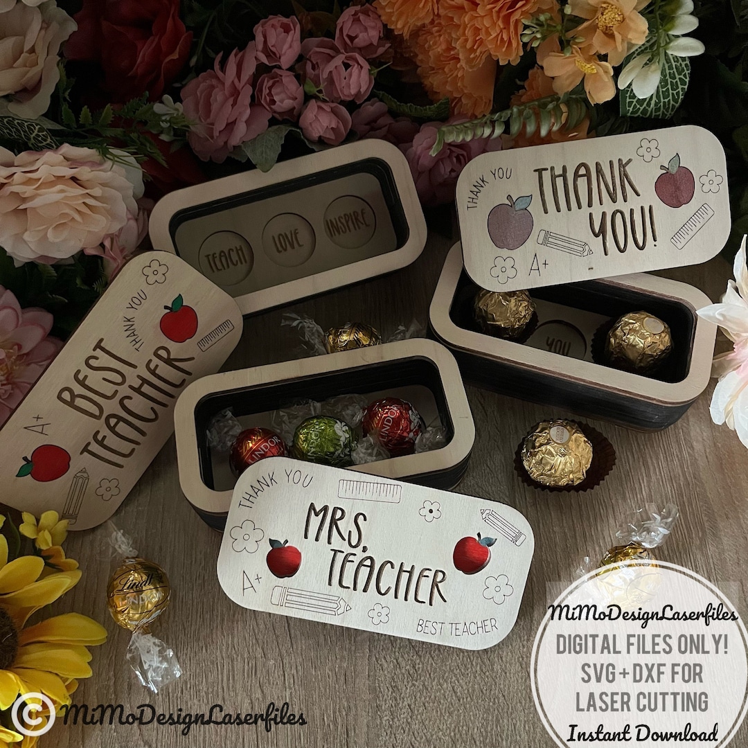Teachers Appreciation 3 Pcs Chocolate Candy Box With Multiple Options ...