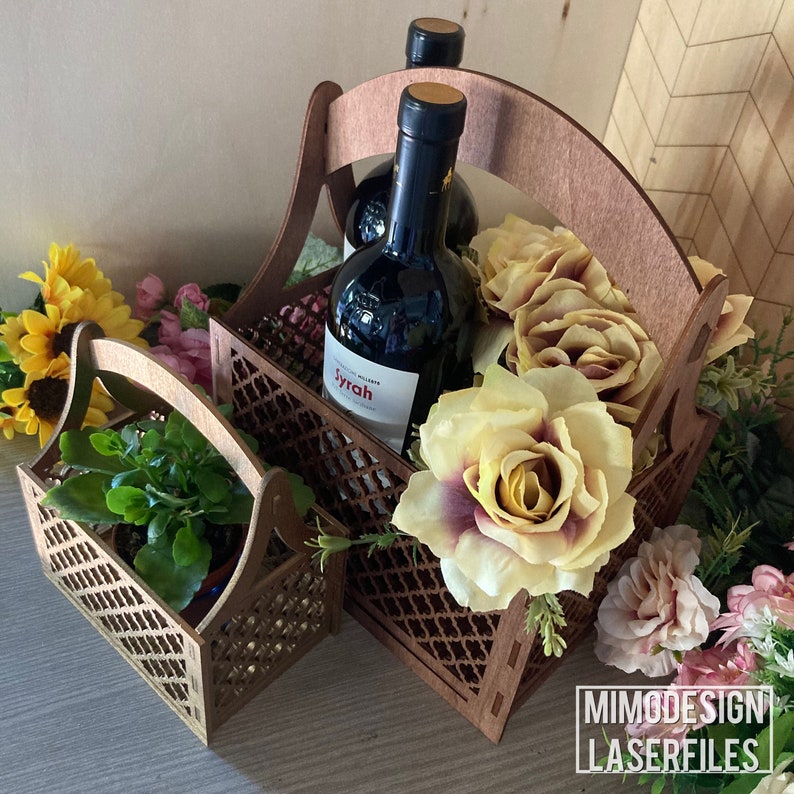 Arabesque Baskets Bundle Big Mini for Holding Wine Decor - Etsy