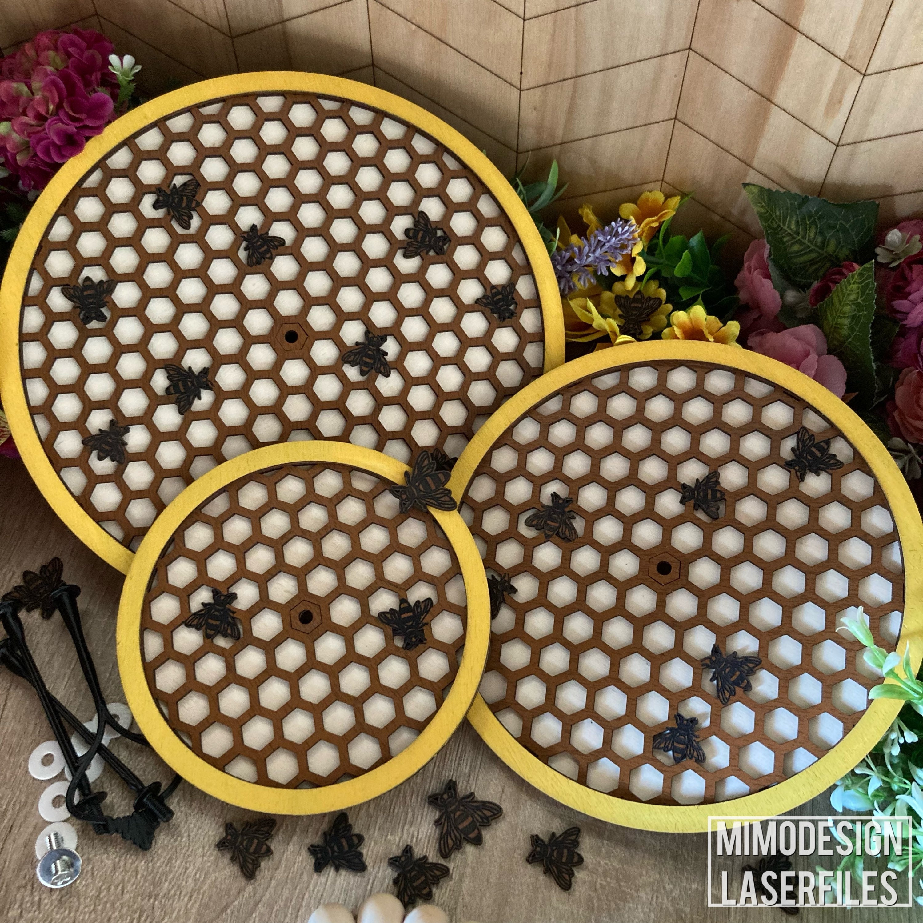 Honey Comb Bees Hexagon 3 Tiered Tray Decor Cupcakes Stand | Etsy