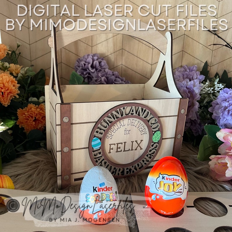 3in1 Easter Bunny Express Basket for Gifts, Kinder Joy and Chocolate ...