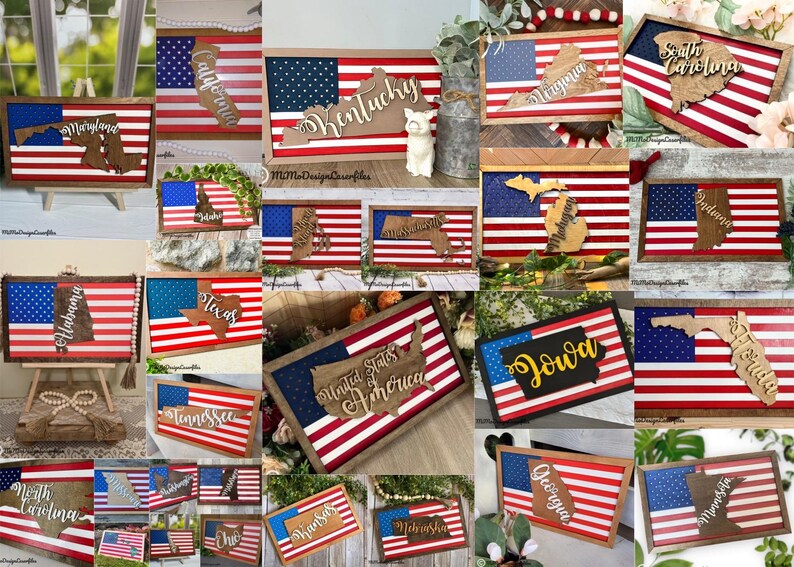 NEVADA State Sign With the American Flag and Frames, Layered and Easy ...