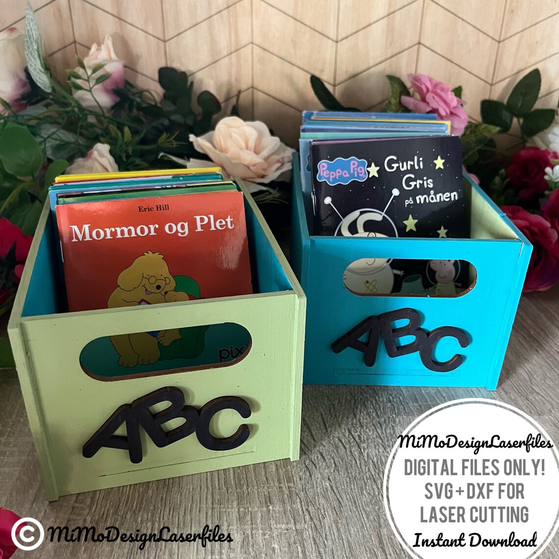 Mini Box / Crate for Small Kids Books, Gifts, Decor, Storage Etc With ...