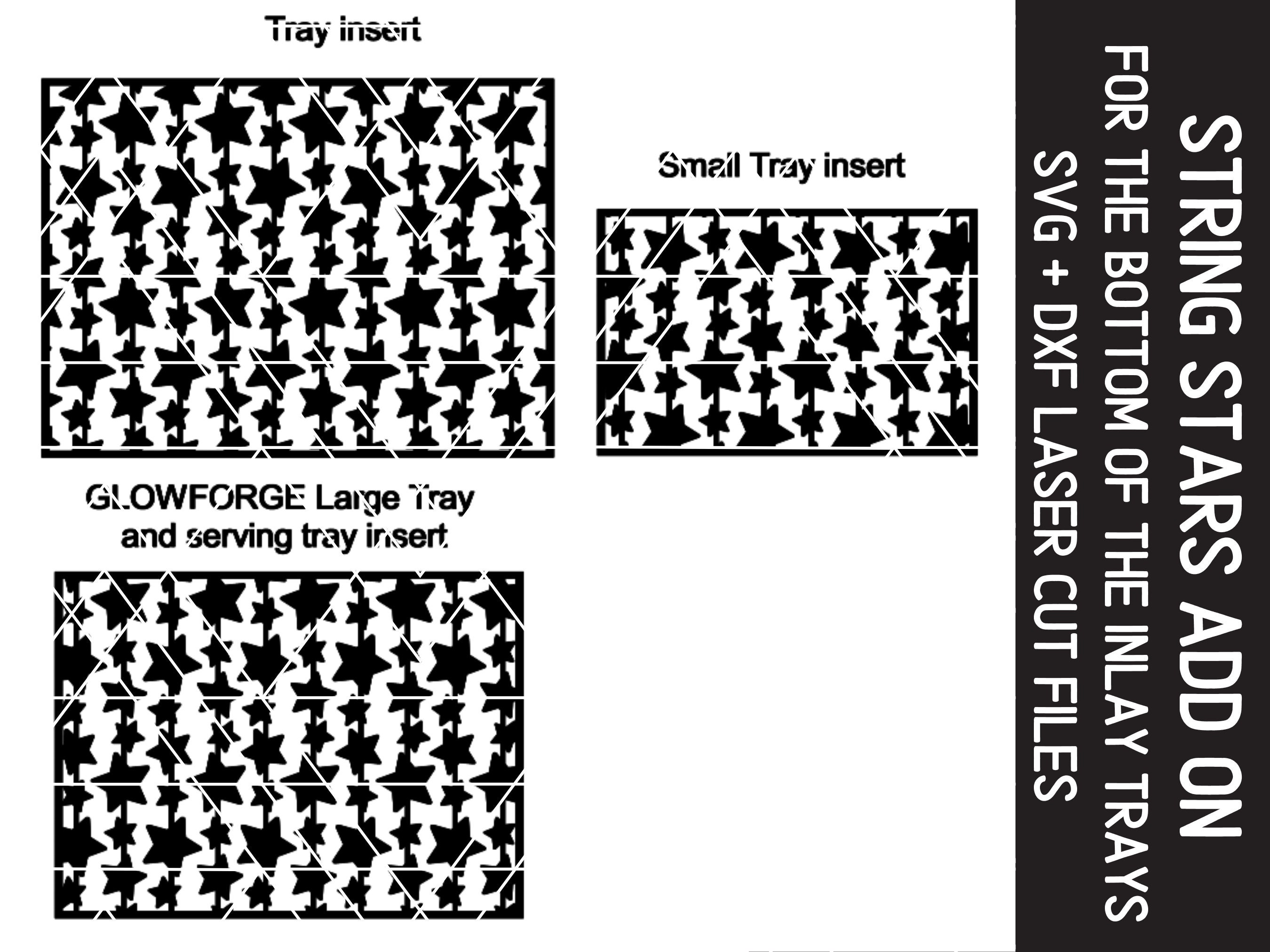 String Stars Inlay (ADD ON) for Decorative Home Decor Trays ...