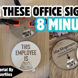 Rotating Office Sign SVG | 6 Status Spinner Door Sign | Personalized ...
