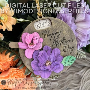 Mother's Day Affirmation Tag/ornament or Magnet Spinner With 3D Layered ...