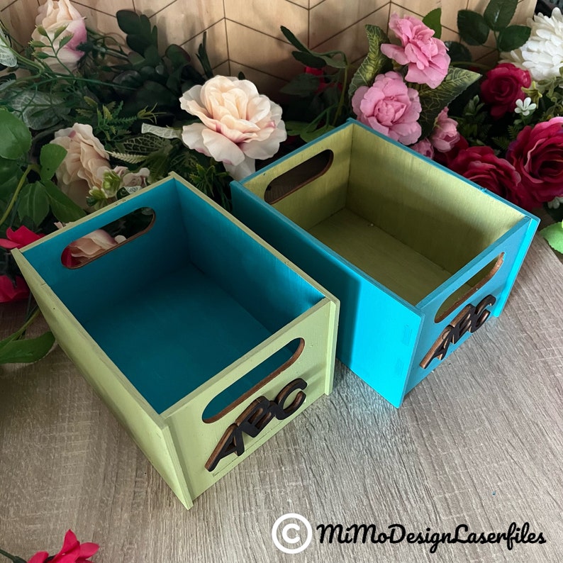 Mini Box / Crate for Small Kids Books, Gifts, Decor, Storage Etc With ...