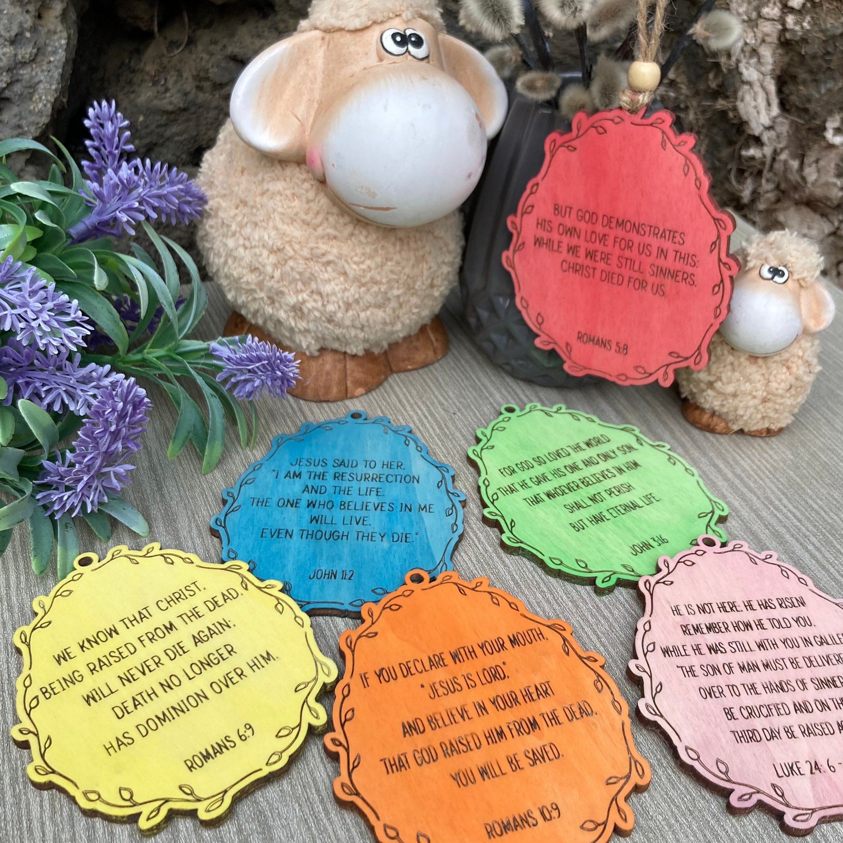 12 Easter Bible Verses Egg Ornaments All Scored and Cut - Etsy