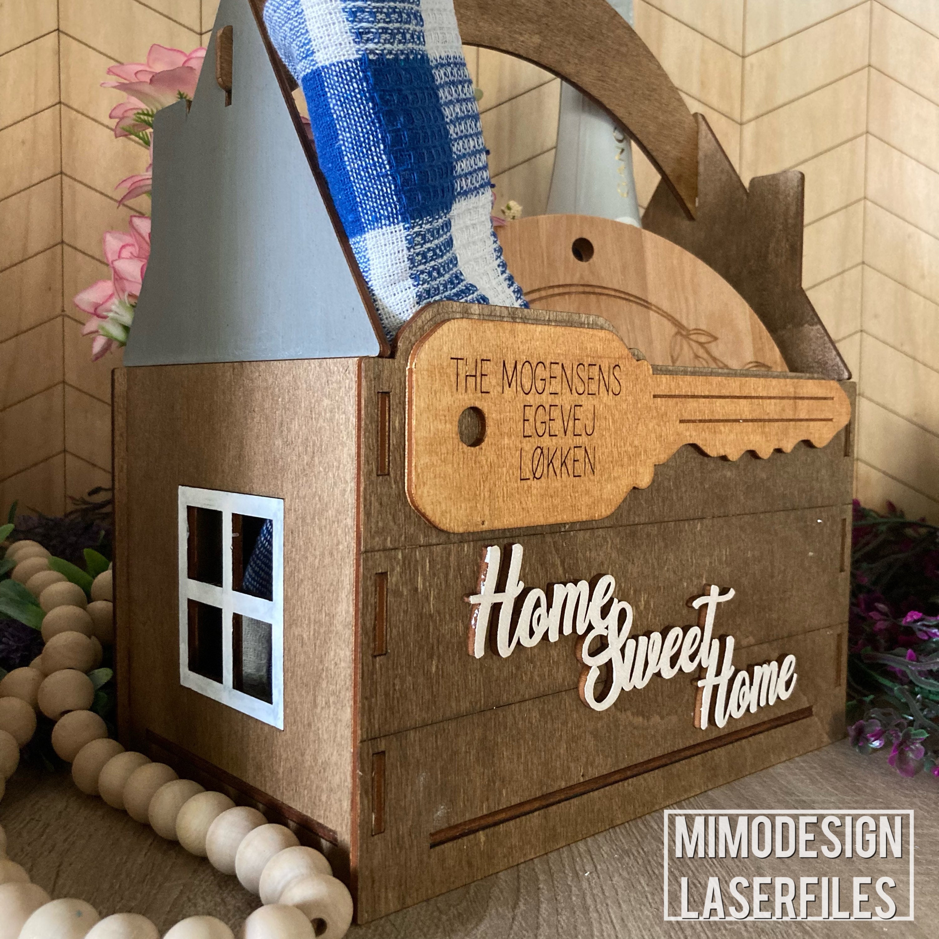 Realtor New Home, House Warming Gift Basket Crate Box Caddy for Wine ...