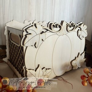 Pumpkin Autumn / Fall Boxes Bundle Big + Mini for Holding Wine, Decor ...