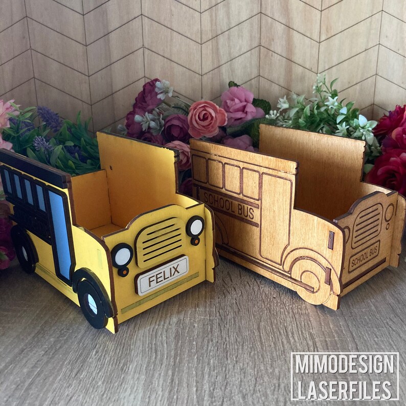 Mini School Bus Driver Gift Box Basket Crate for - Etsy