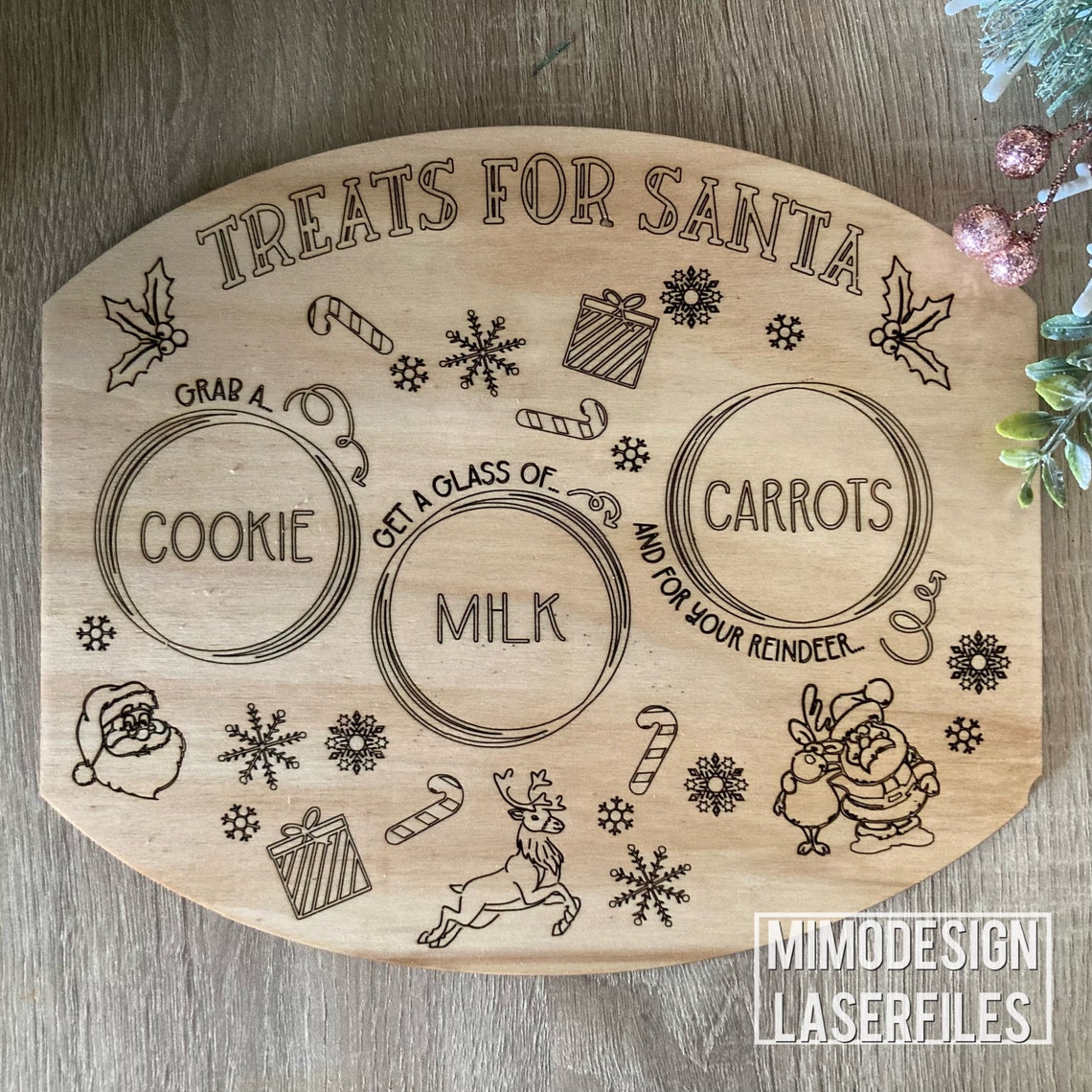ADD ON Santa Treat Tray for Interchangable Seasonal Decor | Etsy