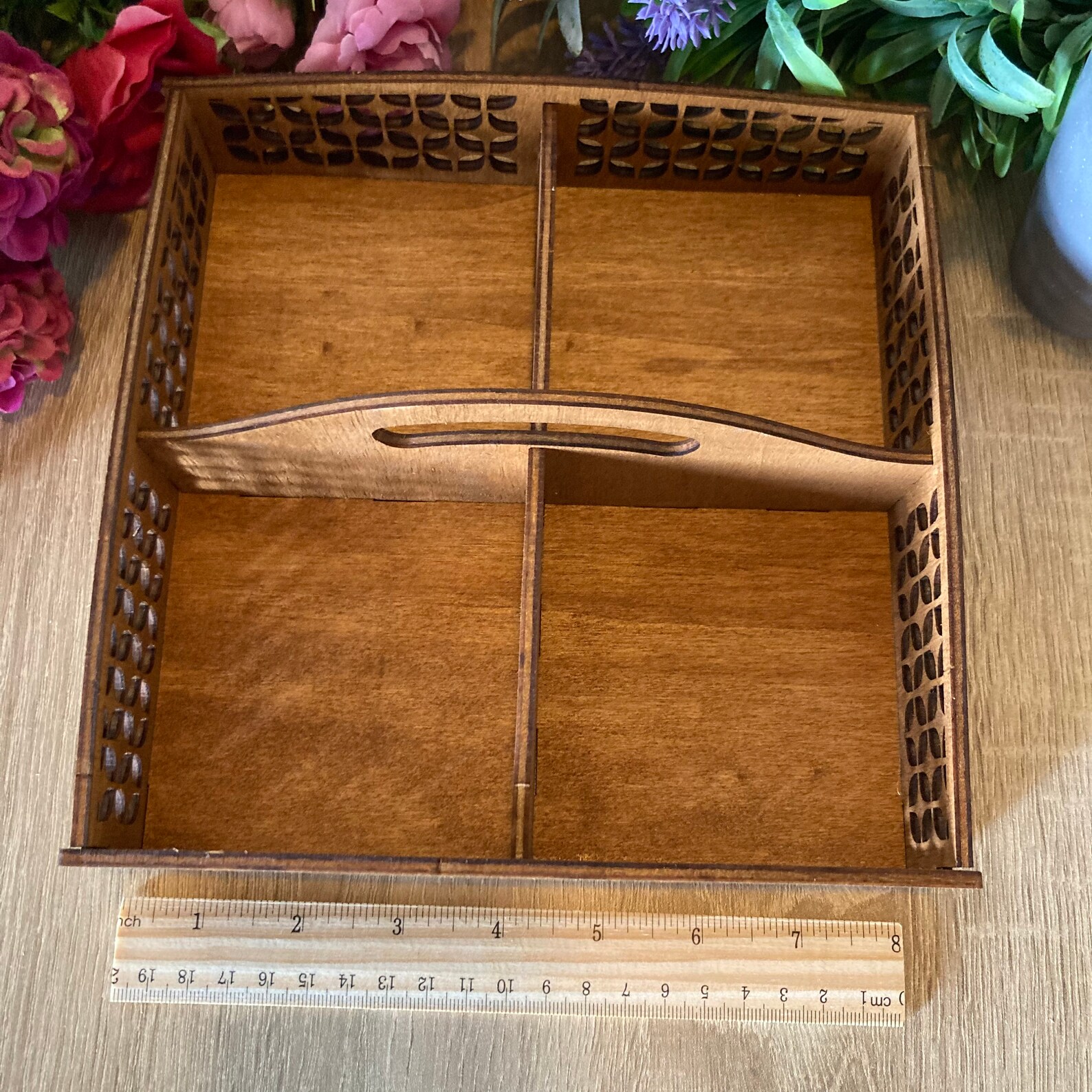 Divided Decorative Trays With Beautiful Laser Cut Pattern for Home ...