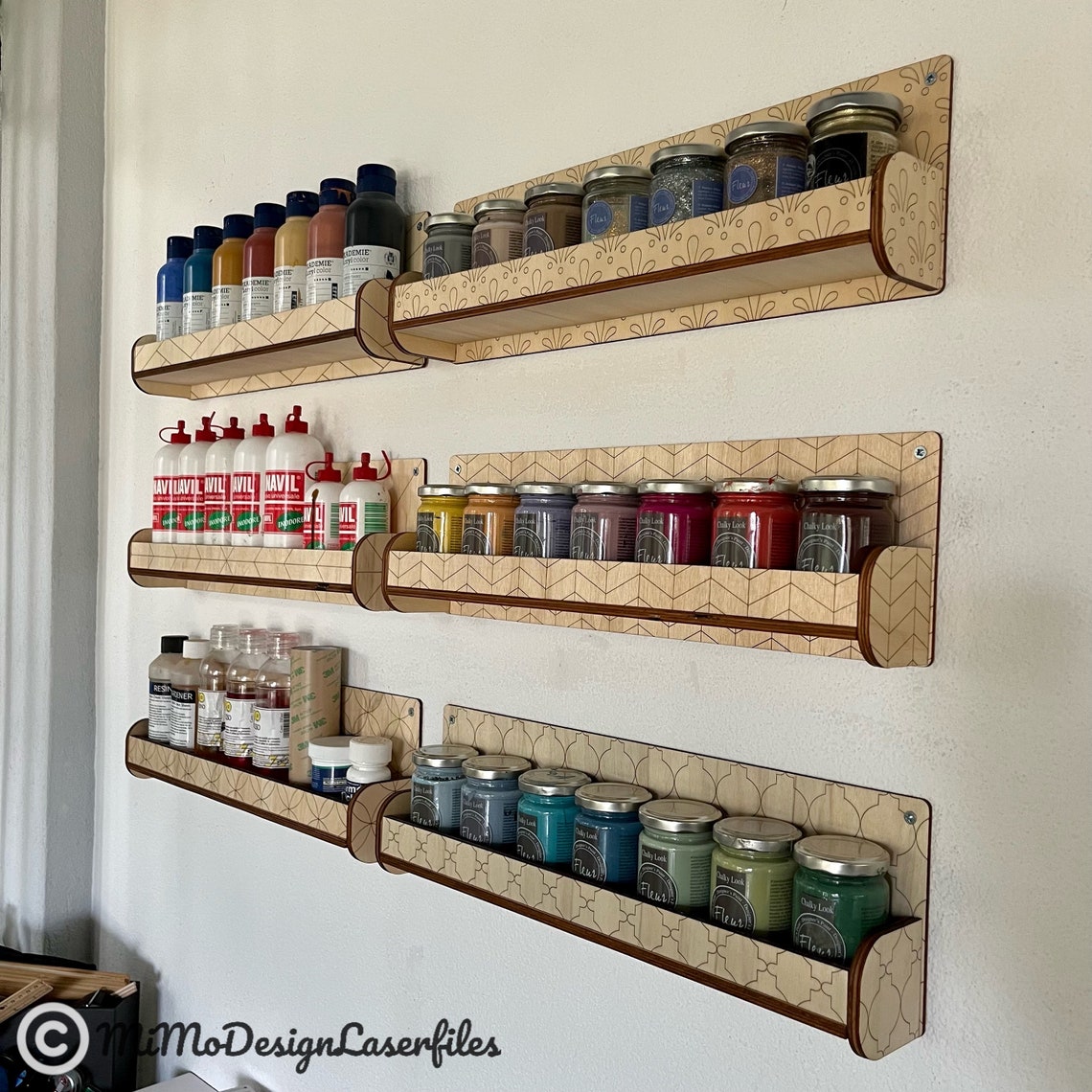 Wall Mounted Storage Shelf SVG | Single Line Scored Pattern Rack ...