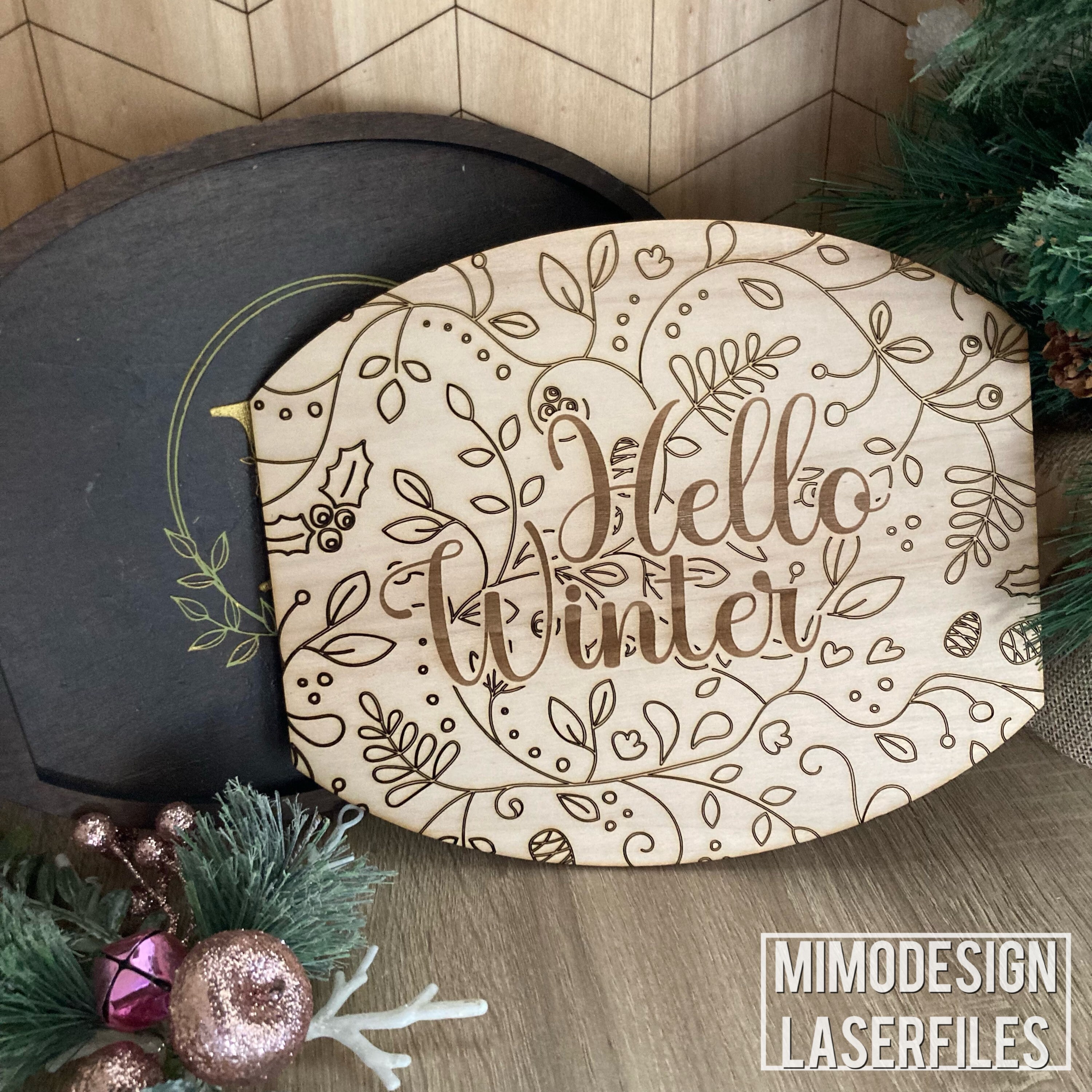ADD ON Hello Winter Design for Interchangeable Seasonal Decor - Etsy