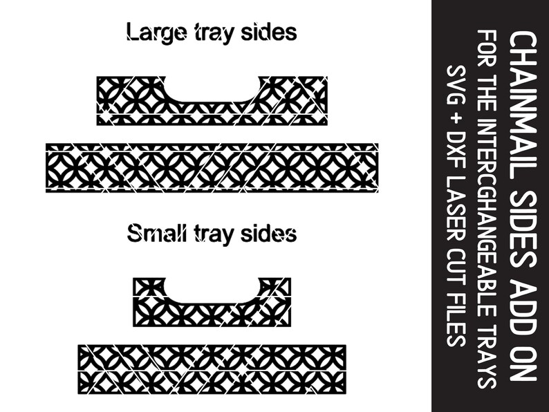 Chainmail Sides (ADD ON) for the Serving / Home Decor Trays - Matches ...