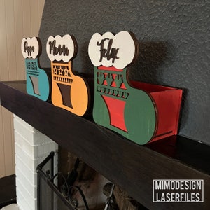 Christmas Stocking Box Stars and Trees for Candy, Gifts, Fillings ...