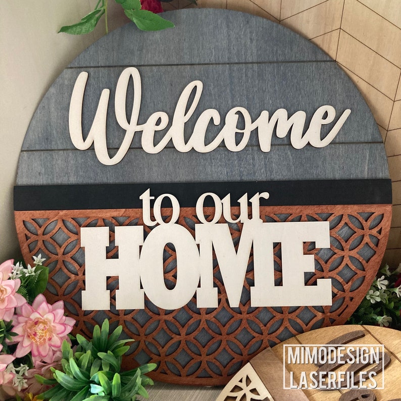 Oversized Split Signs Door Hangers, Chainmail Pattern 4 Sizes 23, 18 ...